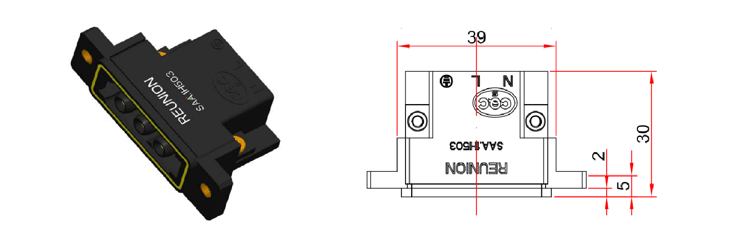 Custom 3Pins Plastic Display Screen Power Adapter IP65 Waterproof ...