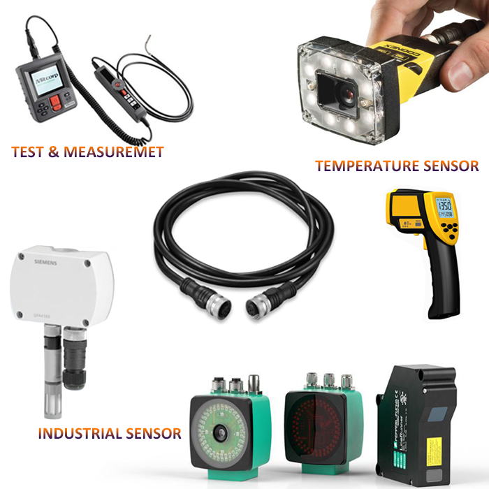 IP67 Waterproof A Coding 4 Pin Male Female M8 Sensor Connector With PVC ...