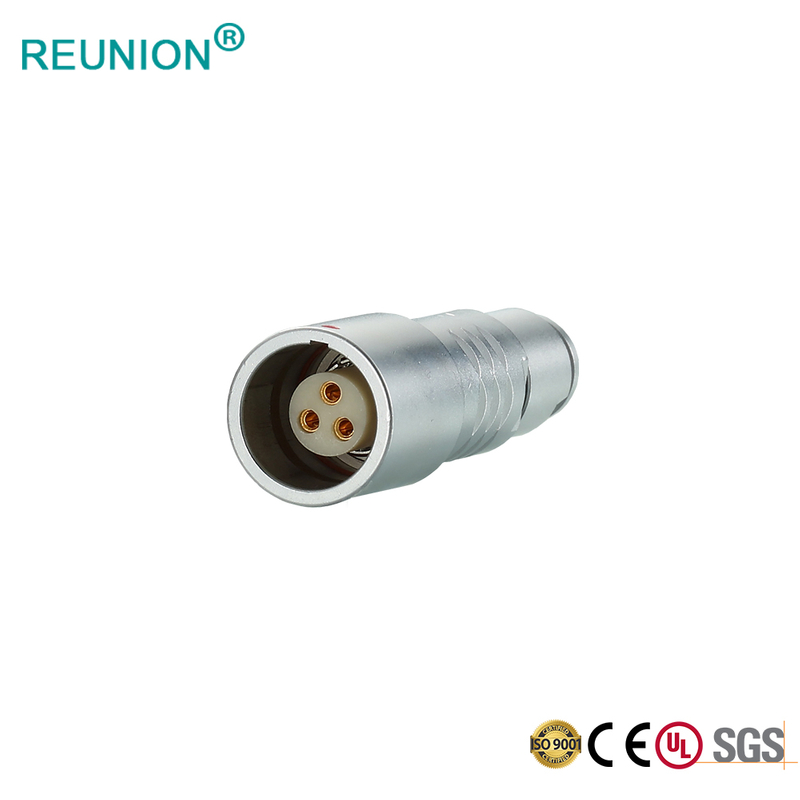 4 pin male solder straight plug circular connector FGG/PGG with wire ...