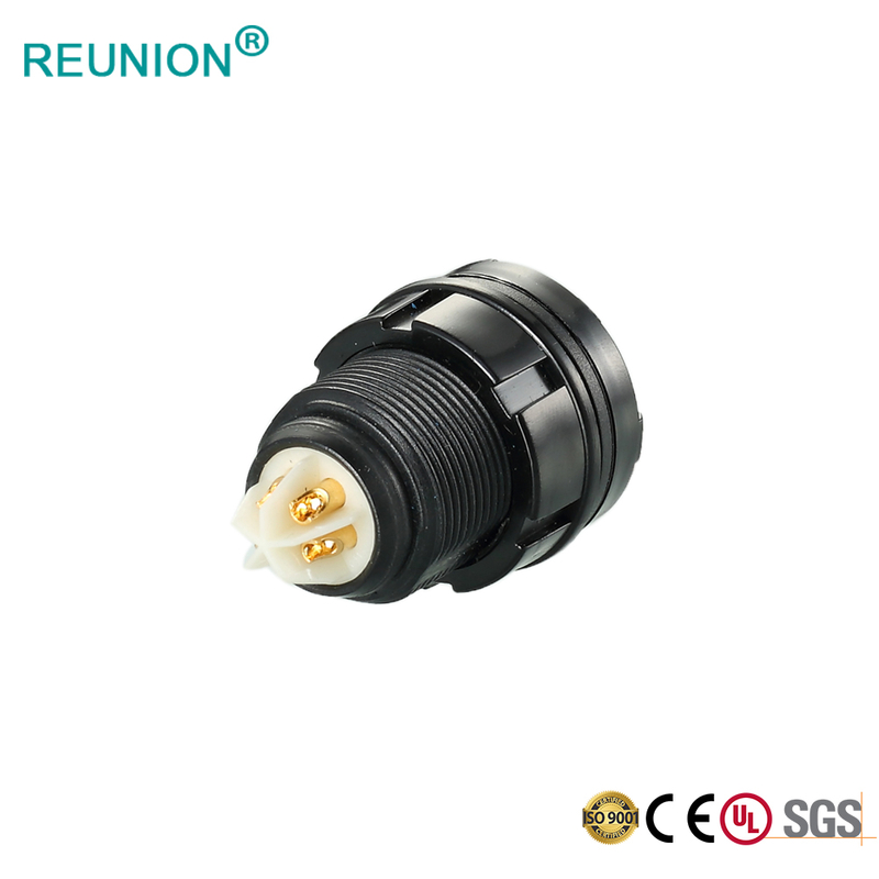 2+3Pins 2P Self-locking Push Pull Connectors Panel Mounting Female ...