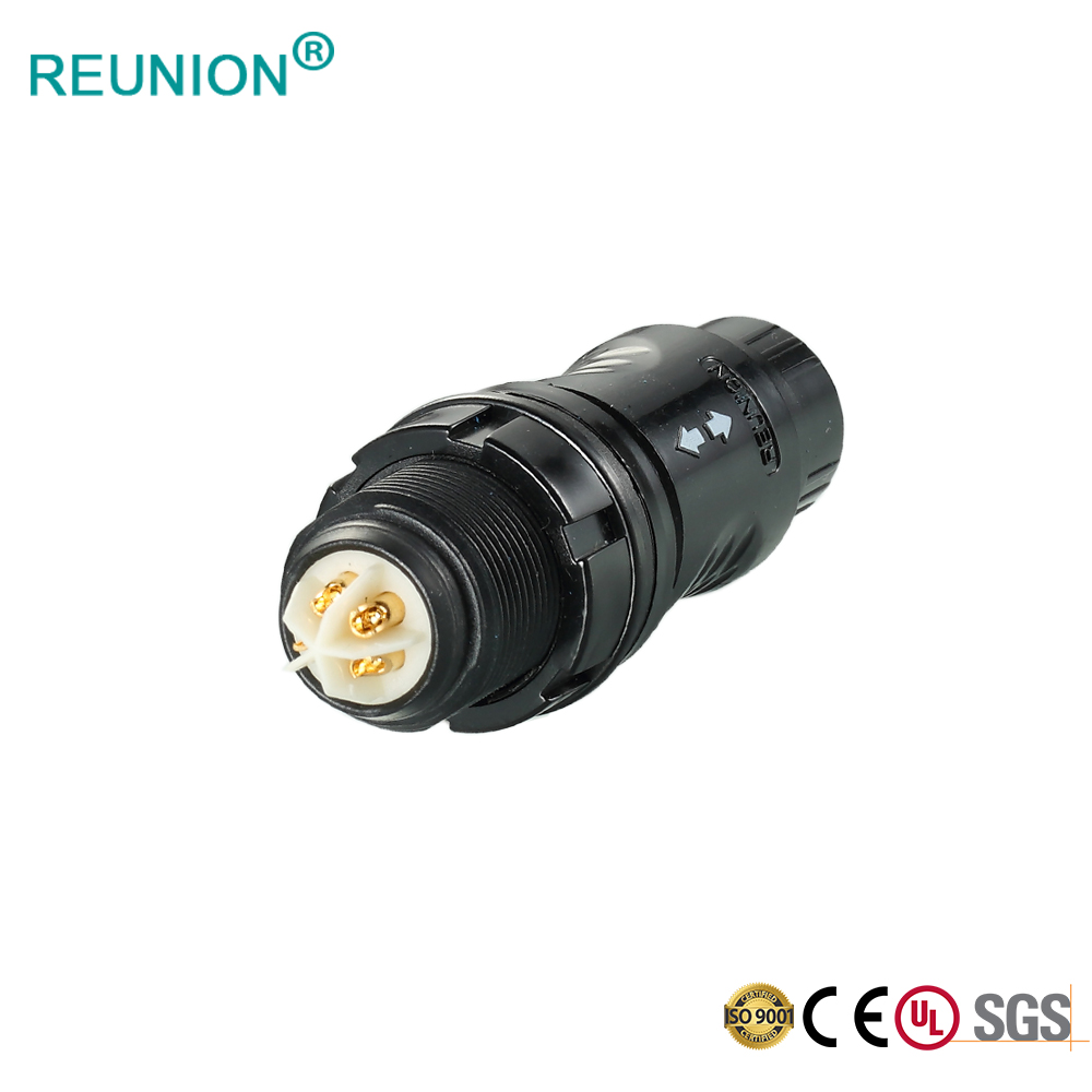 2+3Pins 2P Self-locking Push Pull Connectors Panel Mounting Female ...